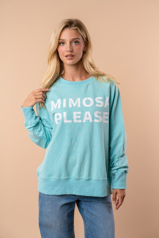 MIMOSA PLEASE Pullover Top - FINAL SALE – Paisley Grace Boutique